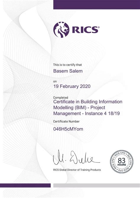 Certificate In Building Information Modelling Bim Certificate Pdf