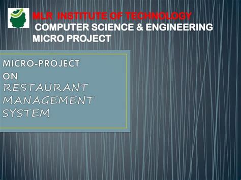 Restaurant Management System Database Project Oracle Docx