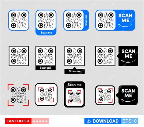 Premium Vector Qr Code Vector Set Different Style Scan Me Template Qr Code For Smartphone
