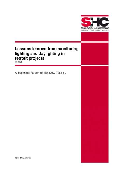 Pdf Lessons Learned From Monitoring Lighting And Daylighting In