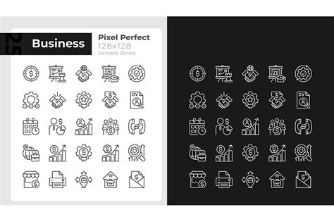Business Management Linear Icons Set Graphic By Bsd Studio Creative Fabrica