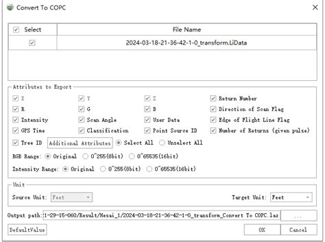 Point Cloud Convert · Lidar360mls User Guide