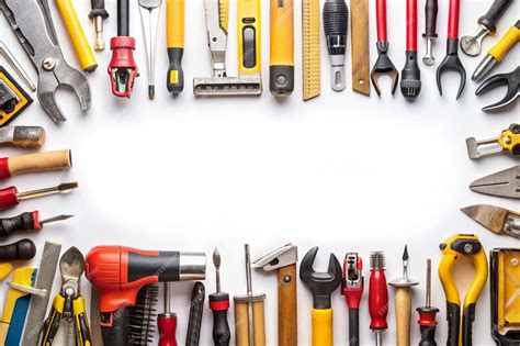 Tool Tools Border Background A Border Of Tools On A White Background
