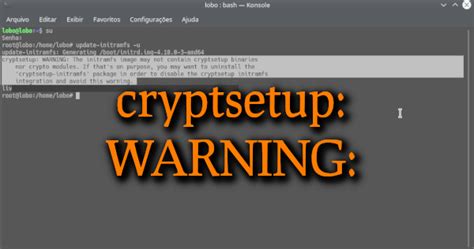 Aviso De Erro Cryptsetup Initramfs No Debian Buster