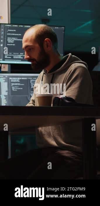 Vertical Video Software Developer Celebrating Coding Achievement And