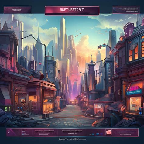 Premium Ai Image Superhero Pop Up Ui Cityscape Themed Game Console Action Dec Design Art