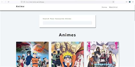 Build A Anime App Using React Js By The Ultimate07 Fiverr