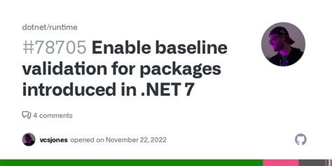 Enable Baseline Validation For Packages Introduced In NET Issue Dotnet Runtime