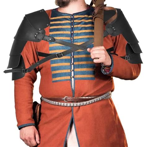 성인용 Cuirass 레트로 나이트 가죽 갑옷 중세 기사 어깨 버클 벨트 코스프레 소품 중세 바이킹 전사 검투사 Aliexpress