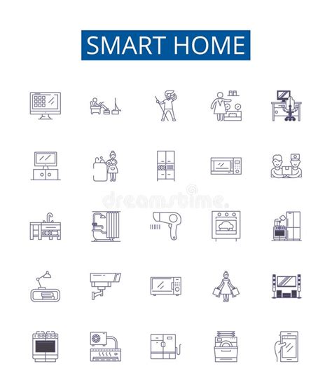 Smart Home Line Icons Signs Set Design Collection Of Smart Home