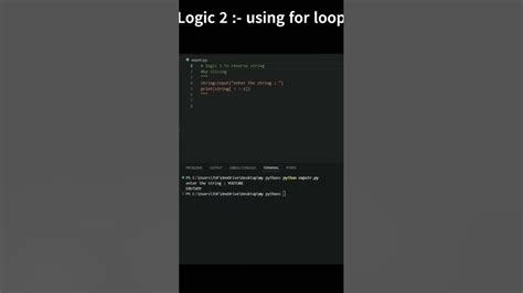 Reversing The String Using Simple Two Logics In Python Beginnercode