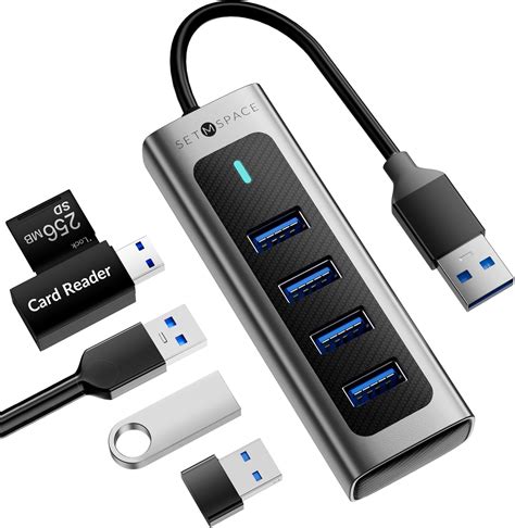 Usb Hub 3 0 Usb Splitter With 4 Port Usb 3 0 5gbps Data