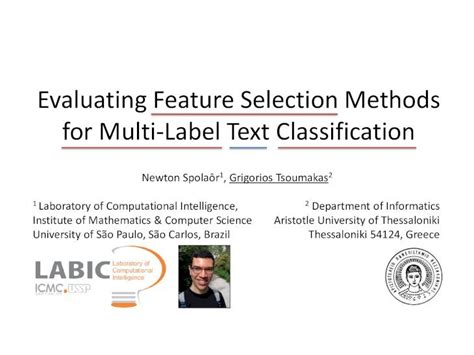 pdf evaluating feature selection methods for multi label text