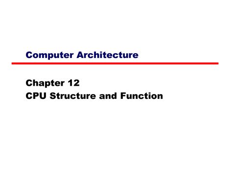 SOLUTION Chap Processor Structure And Function Studypool