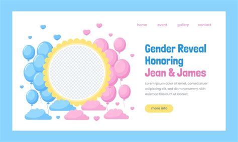 Premium Vector Gender Reveal Template Design Premium Vector Gender Reveal Template Design
