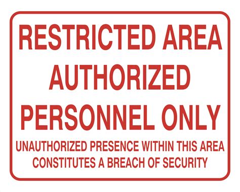 Isps Code Sign Restricted Area Authorised Persons Abs Products