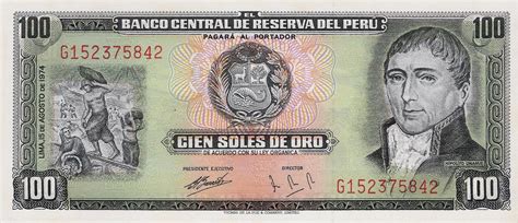 100 Soles De Oro Pérou Numista