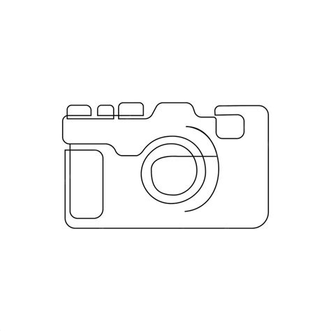 Premium Vector Vector In One Continuous One Line Drawing Of Camera Hand Drawn Minimalist