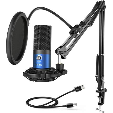 Fifine T669 Usb Microphone Bundle With Arm Stand And Shock Mount For Str
