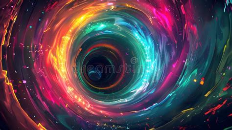 Bold And Dynamic Cosmic Vortex With Vibrant Swirling Colors Stock Image Image Of Universe