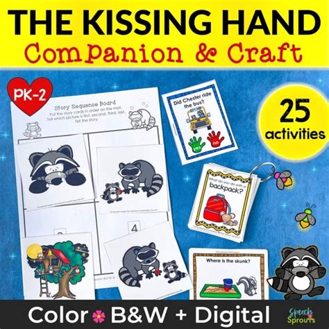 The Kissing Hand Craft And Activities Back To School Speech Therapy Book