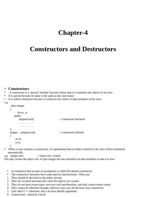 Ch 4 Pdf Constructor Object Oriented Programming Programming