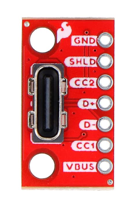Moduł z gniazdem USB typu C złącze pionowe SparkFun BOB Sklep Botland
