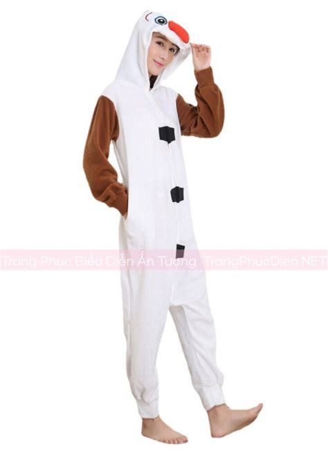 Trang Phục Olaf Người Tuyết Noel Liền Thân Trang Phục Biểu Diễn Ấn Tượng