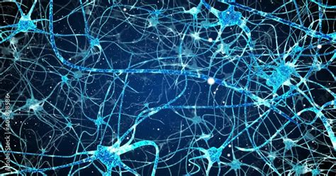 Stockvideo Neurons And Neural Connections 3d Render Neuronal Activity In The Brain