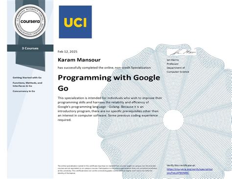 Karam Majdi On Linkedin Golang Goprogramming Concurrency Coursera