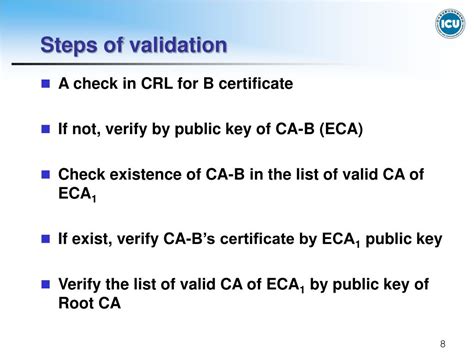 Ppt X 509 Standard And Cas Operation Certificate Path Validation