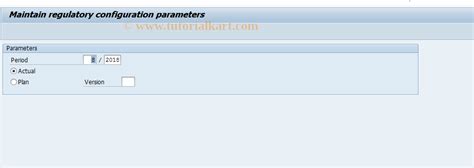FEV3A SAP Tcode Regulatory Indicator Variants