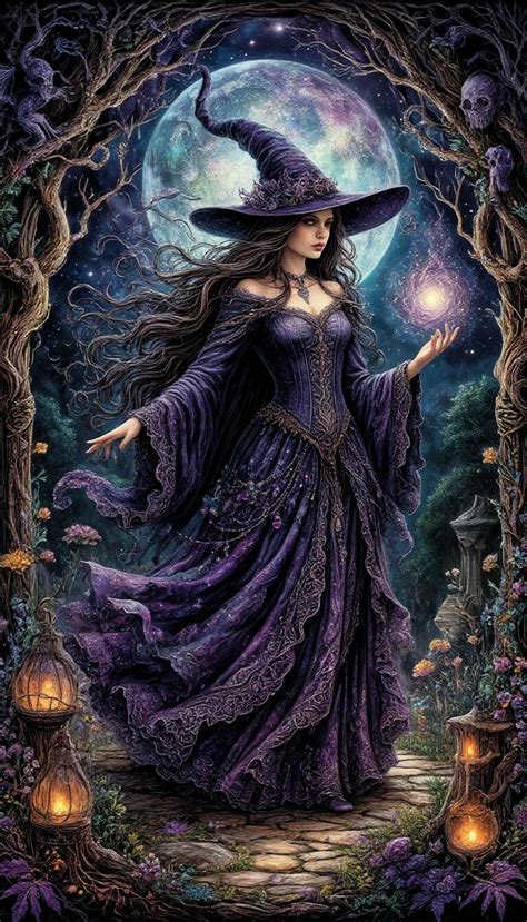 Witch Sorceress Shaman Witches Sabbath Witch Potion Halloween Fantasy Artists Fantasies