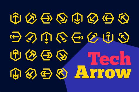 Tech Arrow Set With Multiple Direction In Dark Blue Background 6296628 Vector Art At Vecteezy