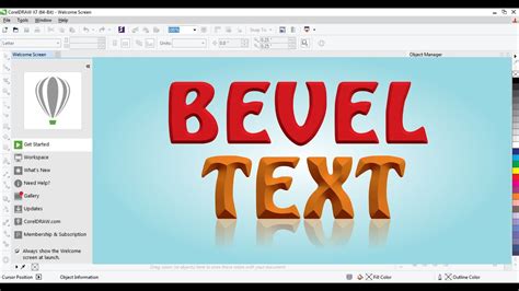 Bevel Effect In Coreldraw How To Use Bevel Effect On Text In