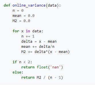 Insight Welford Algorithm Statistics Research Blog
