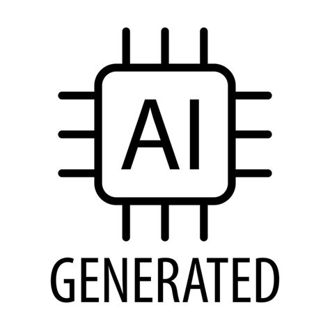 artificial intelligence generated icon vector ai sign for graphic