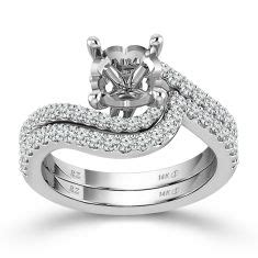 12ctw Diamond Bypass White Gold Engagement Ring Setting And Wedding