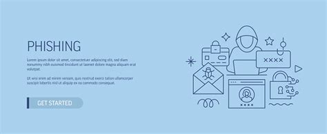 피싱 관련 웹 배너 라인 스타일 웹 배너 웹 사이트 헤더 등에 대한 현대 디자인 벡터 일러스트레이션 피싱에 대한 스톡 벡터 아트 및 기타 이미지 Istock