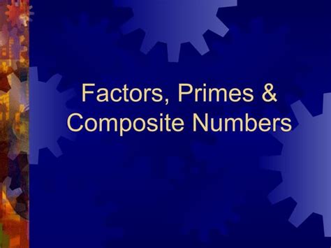 Prime And Composite Numbers Ppt