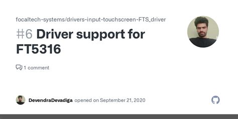 Driver Support For FT5316 Issue 6 Focaltech Systems Drivers Input Touchscreen FTS Driver