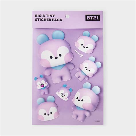 Bt21 Mang Big And Tiny Edition Removable Stickers In 2024 Mang Tiny