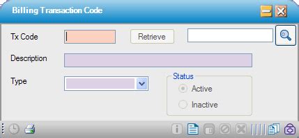 Billing Transaction Code