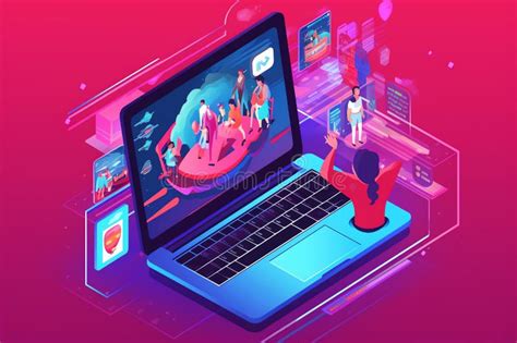 Generative Ai Tiny Characters At Huge Stock Illustration