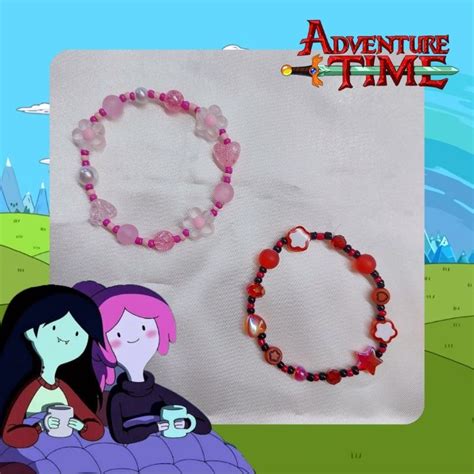 Couples Bead Bracelet Set Friendship Bracelet Princess Bubblegum And Marceline Adventure