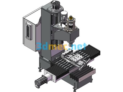 cnc milling machine 3d model solidworks