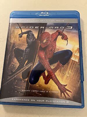 Spider Man 3 Blu Ray 2007 High Definition Movie Tobey Maguire Venom