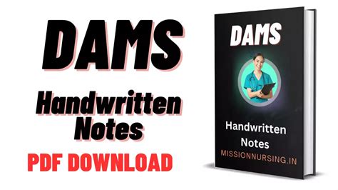 Dams Handwritten Notes Pdf Free Download Nursing Notes