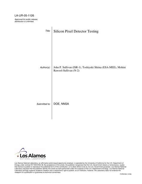 Pdf Silicon Pixel Detector Testing