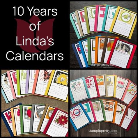 Linda Whites Handmade Annual Desk Calendar 2025 Handmade Desk